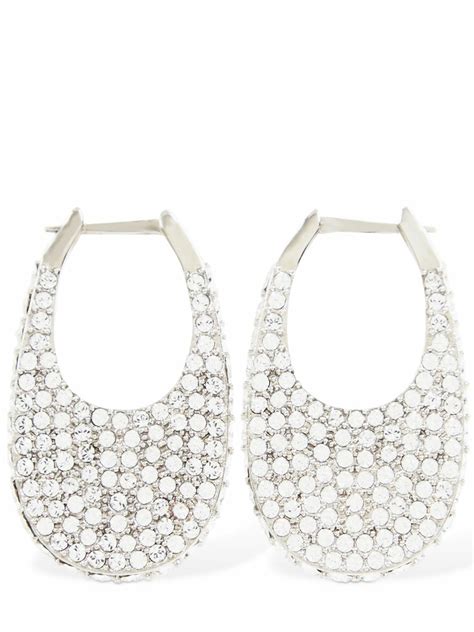 Coperni Medium Swipe Crystal Earrings Coperni