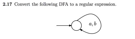 Solved 2 17 Convert The Following DFA To A Regular Chegg Com