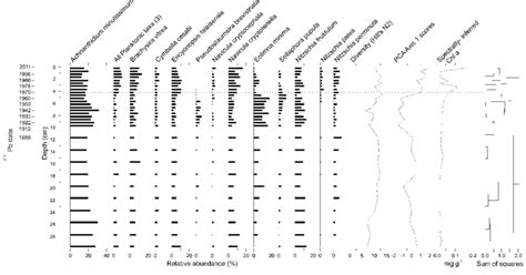 Horizontal Dashed Line Depicts Zonation Determined Through Constained