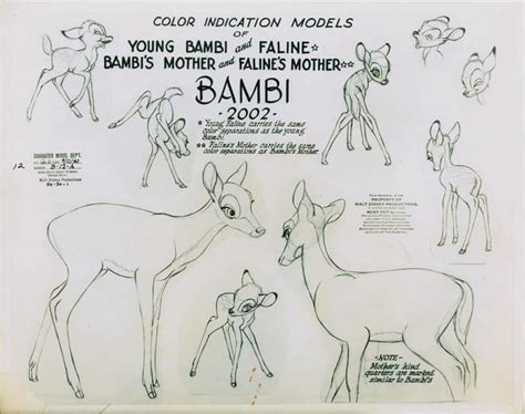 Model Sheet Monday Bambi Model Traditional Animation