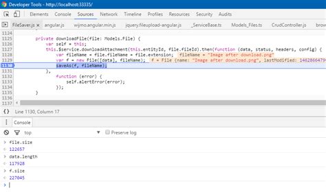 Web Api Saving File With Javascript File Api Results Wrong
