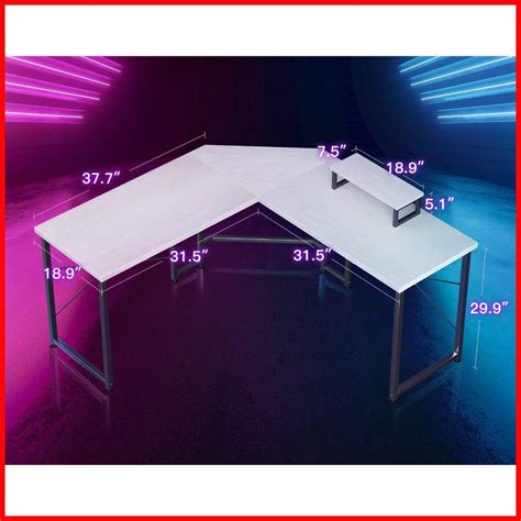 COD L Shaped Corner Desk Computer Gaming Desk PC Table Study Table Home Office Writing Workst