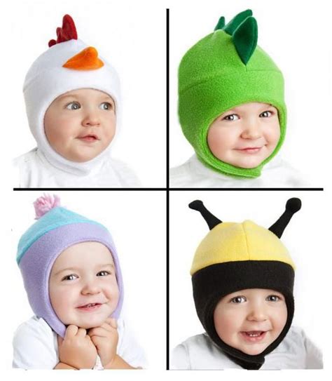 выкройка детской шапки из флиса Шляпы в виде животных Выкройка шляпы Вязание крючком для детей