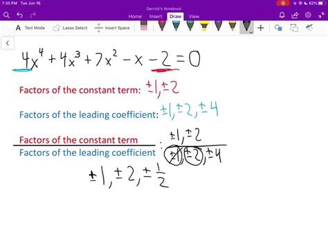SOLVED The Equations In Exercises Have Real Roots That Are Rational Use The Rational Zero
