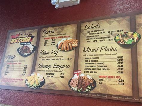 Menu At Mo Bettahs Steakhouse Bountiful