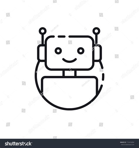 Robot Icon Chatbot Icon Cute Smiling Stock Vector Royalty Free 715418284 Shutterstock