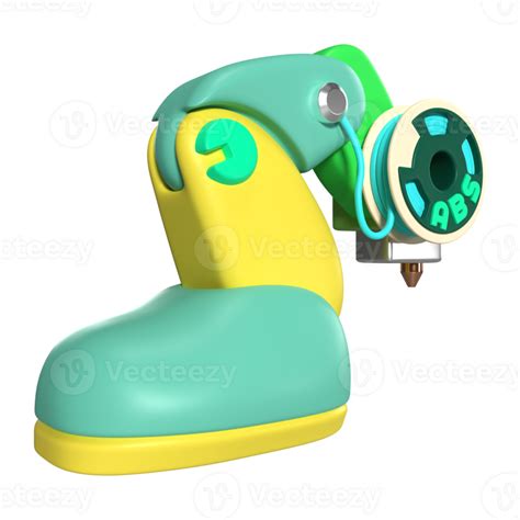 Robot Arm 3d Printer 3d Illustration Icon 29341504 Png