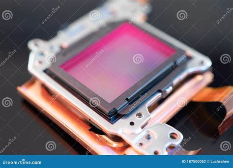 Modern CMOS Camera Image Sensor Digital Dslr Camera Cmos Sensor Removed From Camera Stock Photo