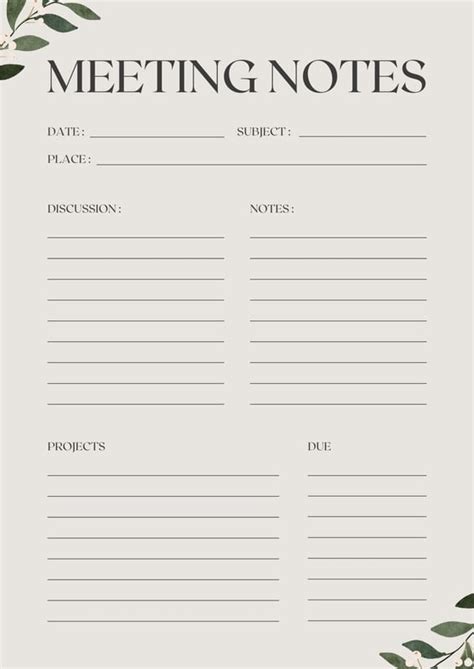 Free Editable Printable Meeting Minutes Templates Canva