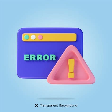Premium Psd Psd 3d Rendering Error Page 3d Icon Isolated Illustration