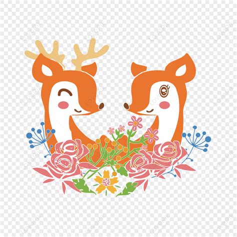 황색 사슴 Png 일러스트 및 벡터 이미지 무료 다운로드 Lovepik
