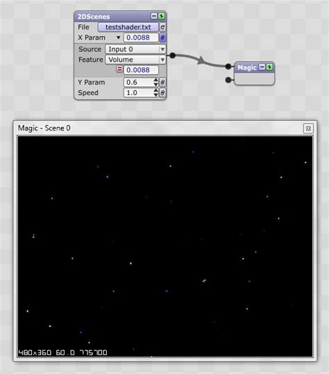 modifying glsl shader files for the 2dscenes module magic music visuals