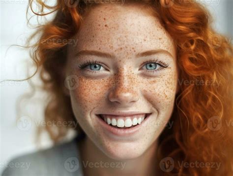 Freckles Woman Fashion Portrait Young Model Skin White Beauty Face