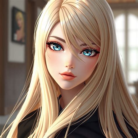 3d Anime Art Of A Serene Blonde Woman Ai Art