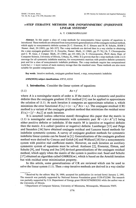 pdf s step iterative methods for non symmetric in definite linear