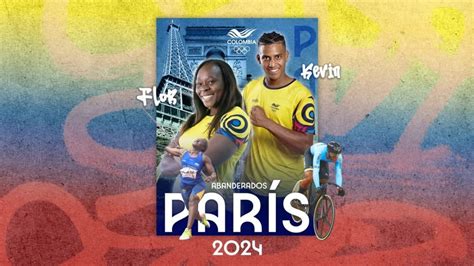 Quiénes son Flor Denis Ruiz y Kevin Quintero los encargados de llevar la bandera de Colombia en