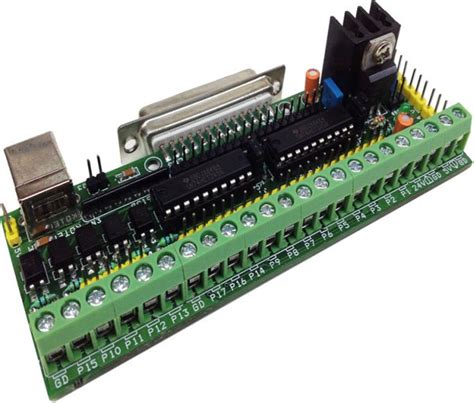 Parallel Port Breakout Board With Buffer For Cnc And Routers