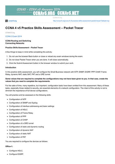 Ccna 4 V5practiceskillsassessmentpackettracer Pdf