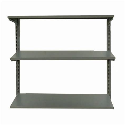 315 X 33 In Wall Mount Shelving Unit With 3 Epoxy Coated Steel