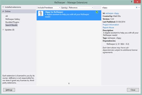 Clippy For Resharper The Net Tools Blog