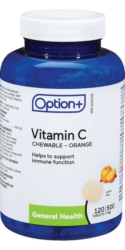 Buy Option Vitamin C Chewable Orange At Well Ca Free Shipping 35 In Canada