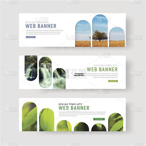 带有圆角矩形的照片位置的横幅。图片其他图片图片素材 花瓣网