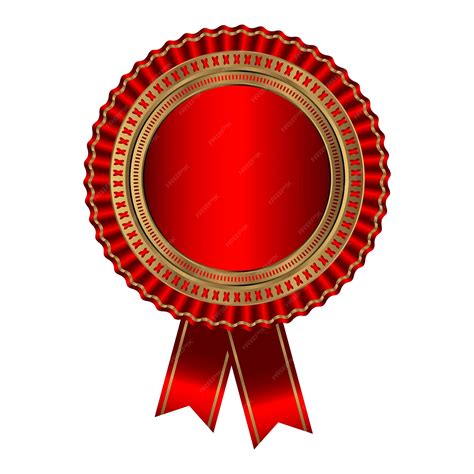 Premium Vector Red Label With Ribbons Vector Illustration