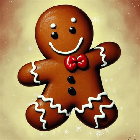 Cute And Adorable Cartoon Gingerbread Man · Creative Fabrica