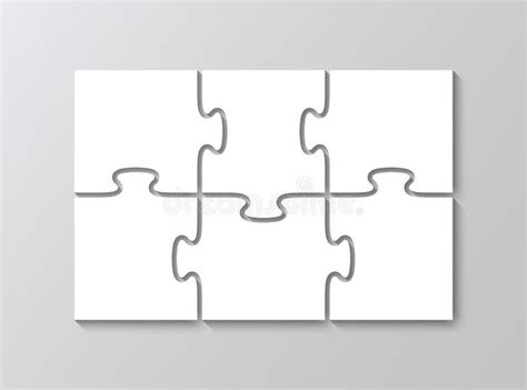 Puzzle Grid Template With 6 Details Jigsaw Pieces Mosaic Laser Cut Puzzle Grid Template With 6 Details Jigsaw Pieces Mosaic Laser Cut