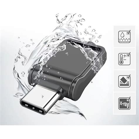 Stick Memorie Usb Tb Gb Usb Type C Pentru Telefon Tableta Sau Laptop Metalic Negru