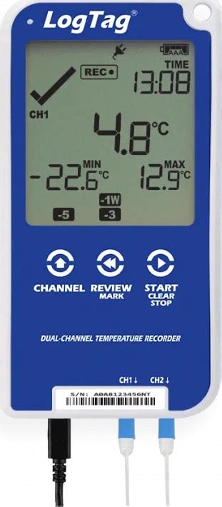 Logtag UTRED Dual Channel Temperature Day Logger With Display Readings C