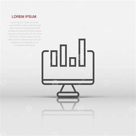 Website Analytics Icon In Flat Style Seo Data Vector Illustration On White Isolated Background