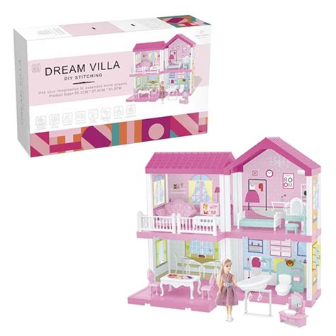 Къща за кукли за момичета Wepzsxo 3 години Розова Emag Bg