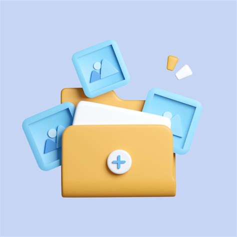 Premium Photo 3d Cartoon Folder With Files Paper Icon File Management Concept 3d Icon
