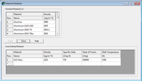 das material database window download scientific diagram