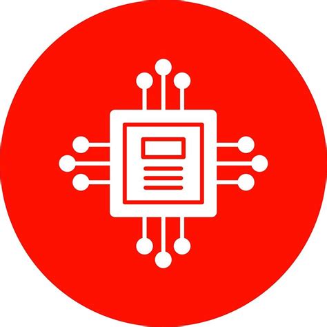 Chip Glyph Circle Icon 38866786 Vector Art At Vecteezy