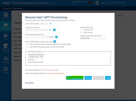 How To Unprovision An Endpoint From Intel® Endpoint Management