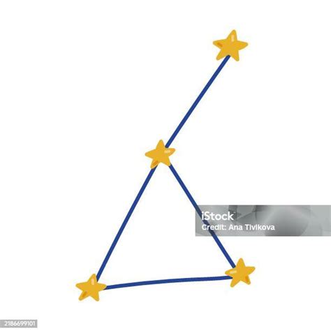 귀여운 만화 별 별자리는 어린애 같은 스타일로 태양계에서 왔습니다 천문학 점성술 우주의 트렌디 한 간단한 기호 손으로 그린 화려한 별자리에서 별은 흰색 배경에 고립되어