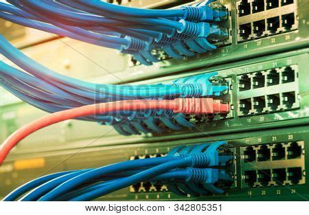 Server Rack Blue Red Image Photo Free Trial Bigstock