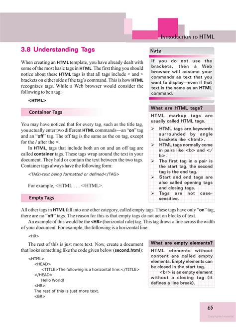 Class 10 Computer Application Chapter 3 Introductoin Of Html