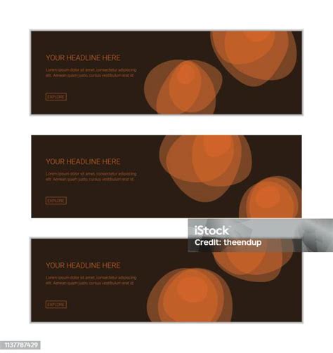 오렌지와 어두운 갈색 색상의 꽃 추상화에 유기 기하학적 모양으로 만든 추상적인 배경 패턴으로 구성 된 웹 배너 디자인 서식 파일