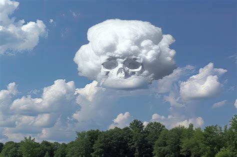 Premium Ai Image A Cloud With A Skull Shape