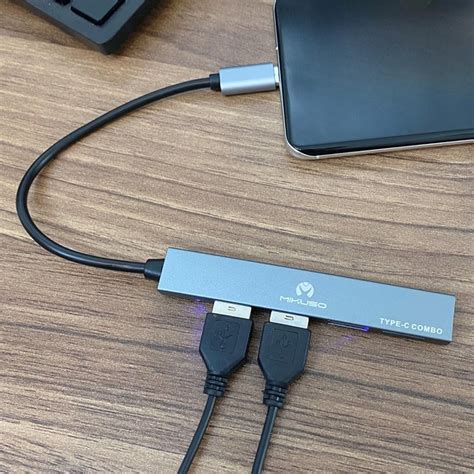 MIKUSO USB 2 0 TYPE C MULTI FUNCTIONAL 3 PORT USB CARD READER HUB HUB 019