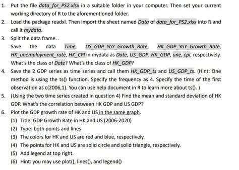 Solved Put The File Data For PS XIsx In A Suitable Chegg Com
