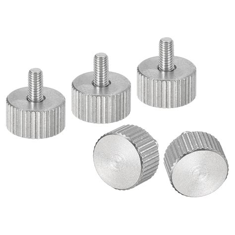 Uxcell M3x6mm Knurled Thumb Screws 5pcs 304 Stainless Steel Flat