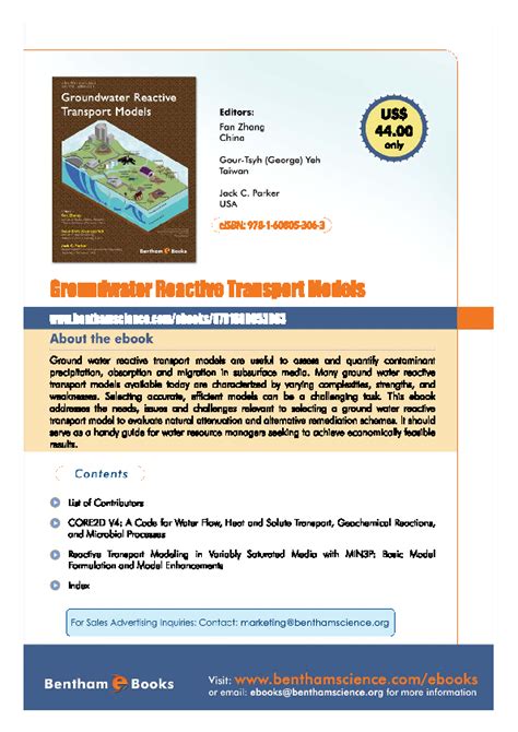 Pdf Reactive Transport Modeling In Variably Saturated Media With