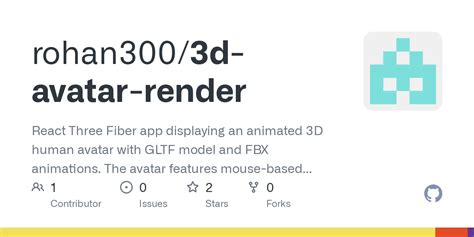 Github Rohan3003d Avatar Render React Three Fiber App Displaying An Animated 3d Human Avatar