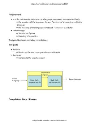 Compiler Design Introduction PDF Programming Languages Computing