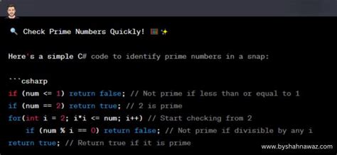 Primenumbers Mathematics Coding Numbertheory Csharptips Muhammad Shahnawaz