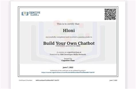 Lehlohonolo Dube On Linkedin Chatbot Certificate